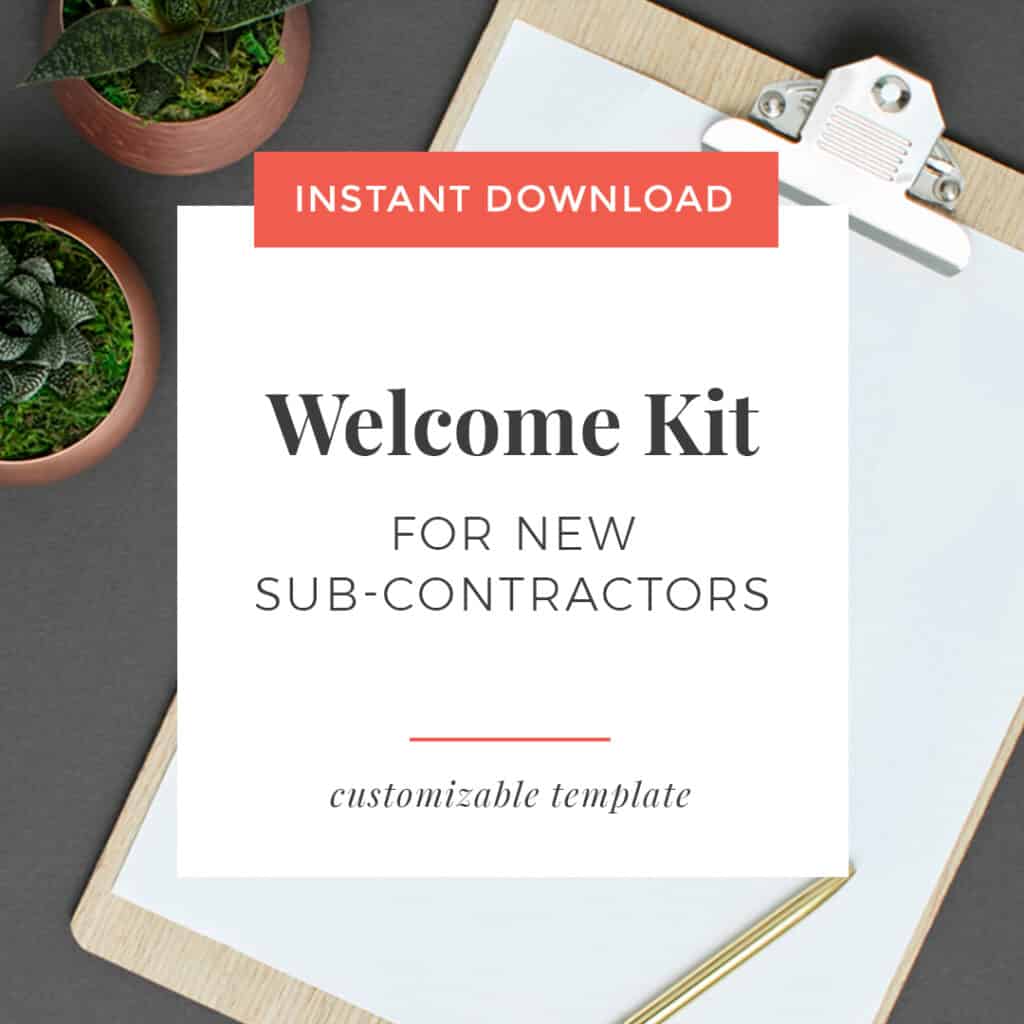 For Virtual Assistants: New Sub-Contractor Welcome Kit